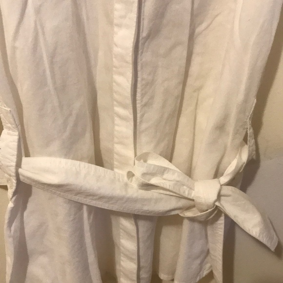 flowers | Tops | Flowers White Tunic Button Down Shirt S | Poshmark